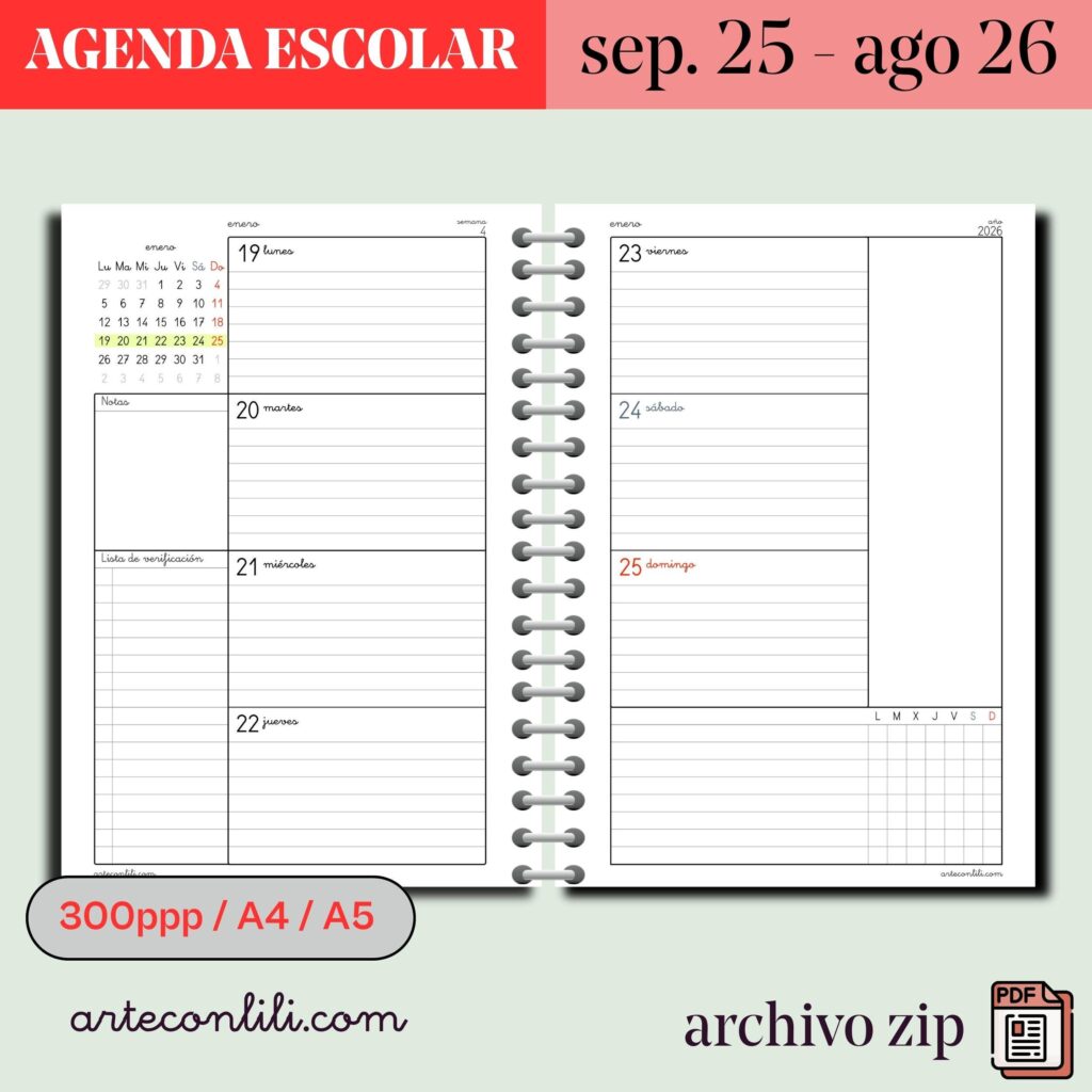 Printable School Planner 2025-2026 | Instant Download