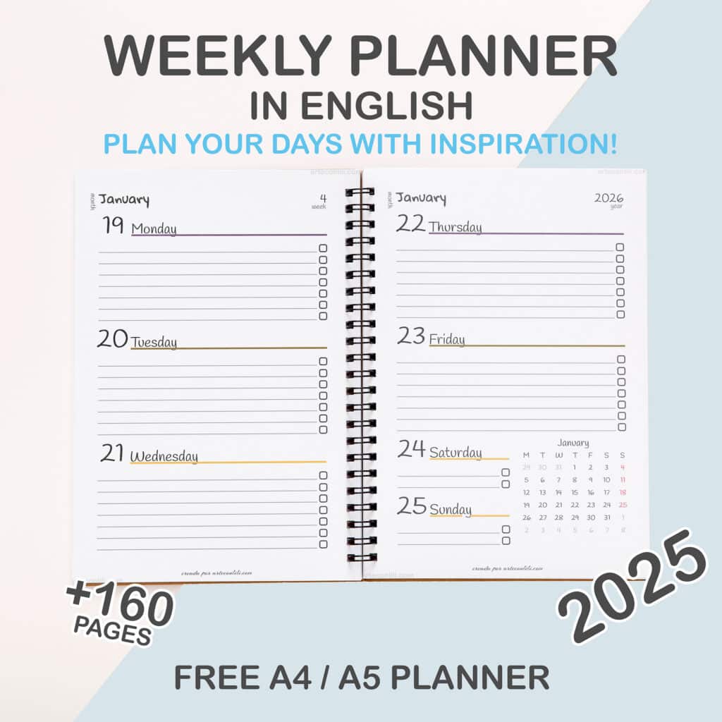 2025 Weekly Planner PDF for Free Download - Scrapbooking Papers ...