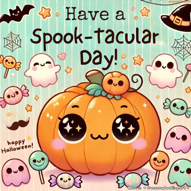 Celebrate Halloween with Kawaii Greeting Cards: Send Sweet Wishes with ...