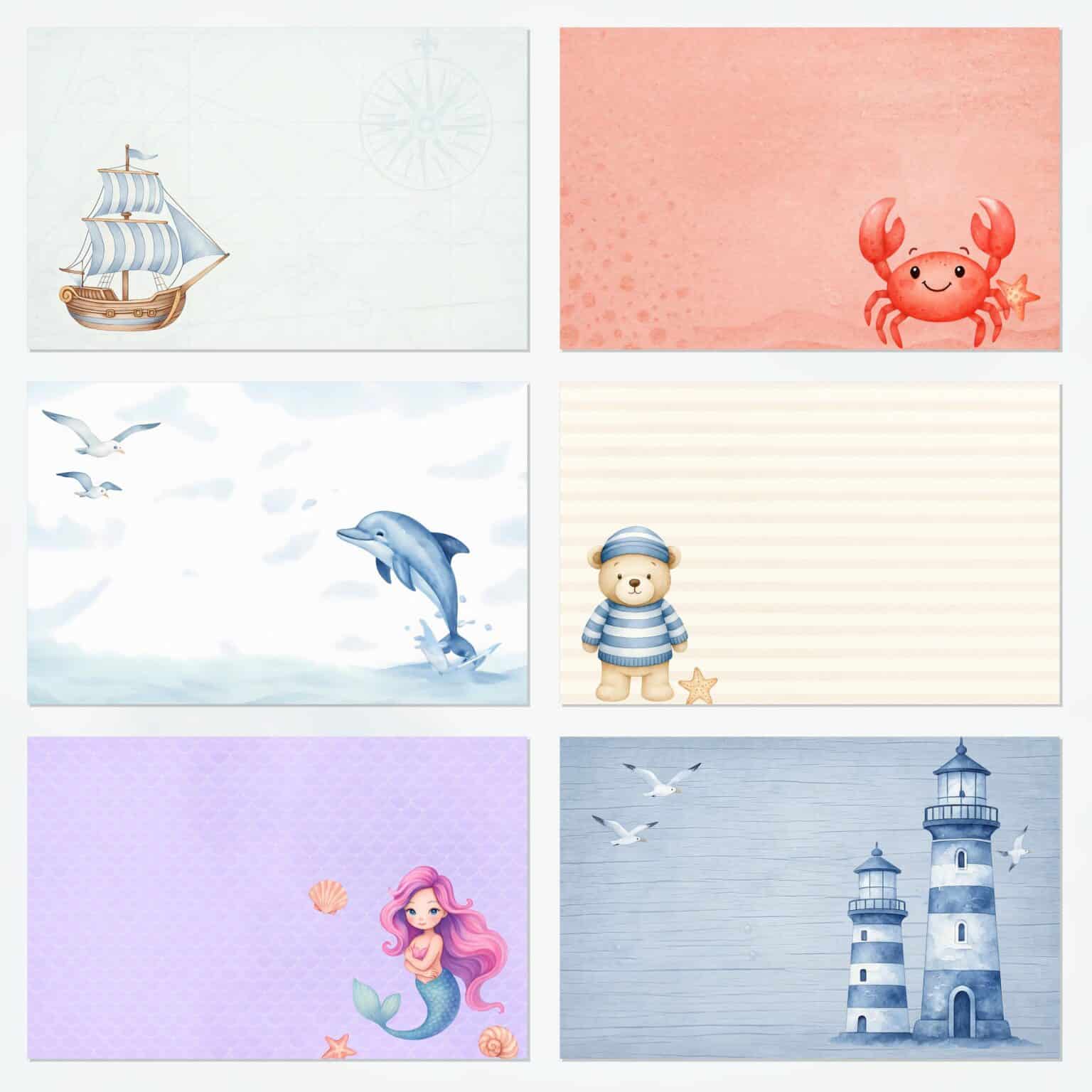 Printable Marine Scrapbook Paper | Instant Download USA